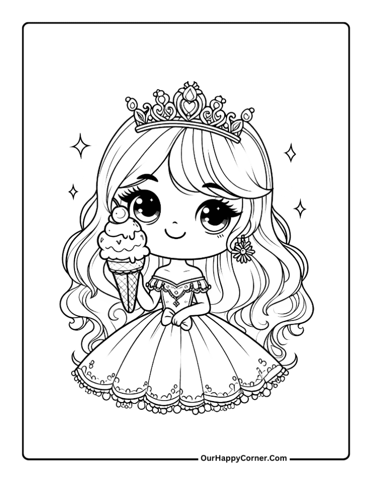 Princess Coloring Pages Free Printables - Our Happy Corner