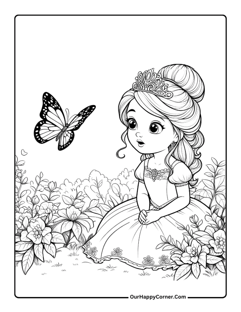 Princess Coloring Pages Free Printables - Our Happy Corner