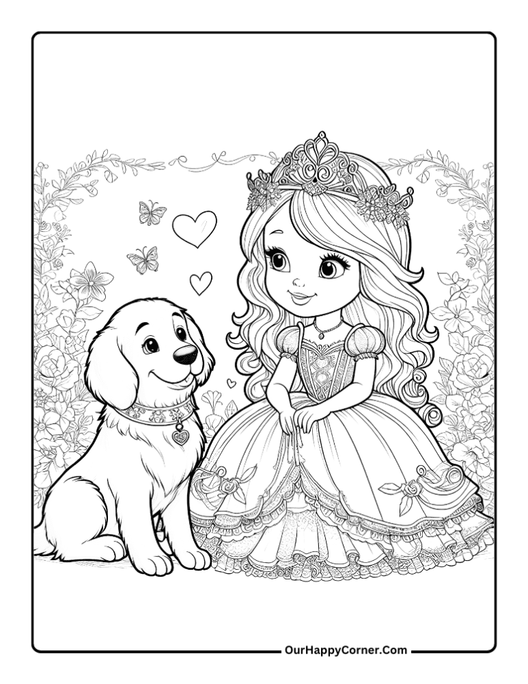 Princess Coloring Pages Free Printables - Our Happy Corner