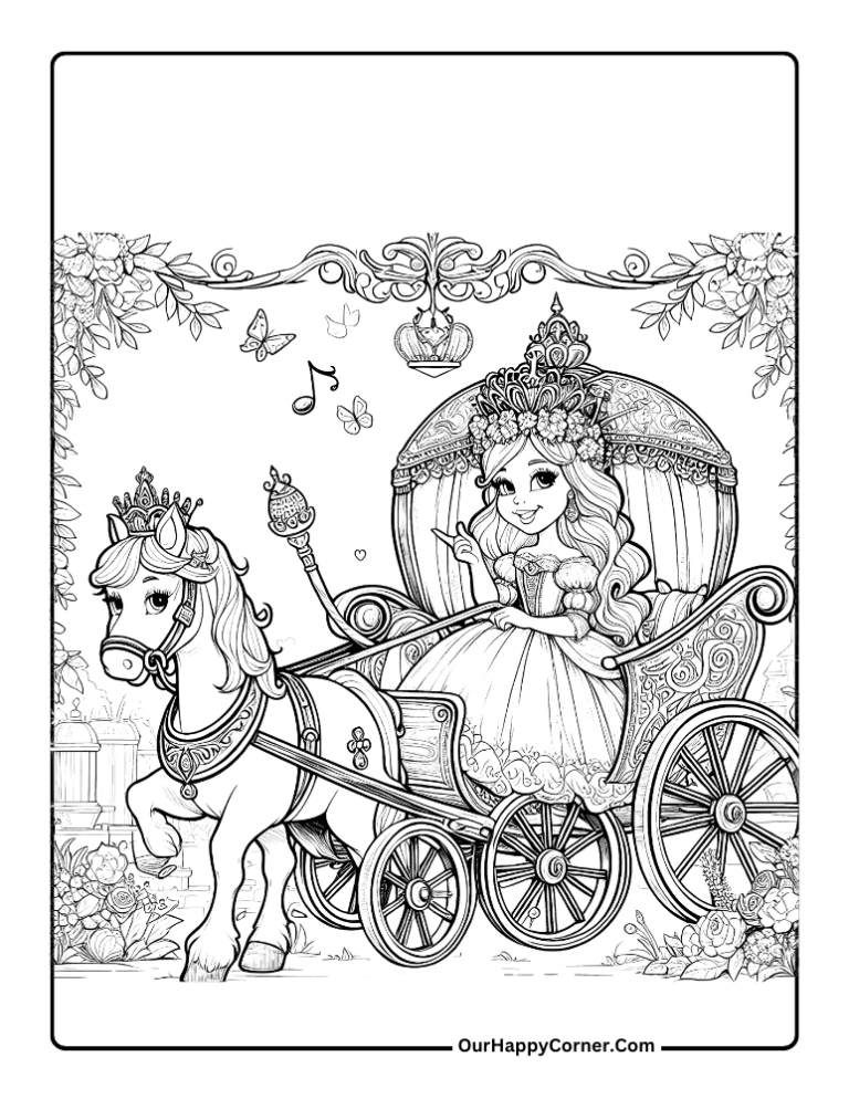 Princess Coloring Pages Free Printables - Our Happy Corner