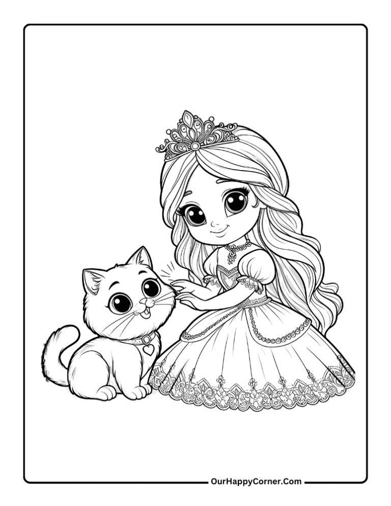 Princess Coloring Pages Free Printables - Our Happy Corner