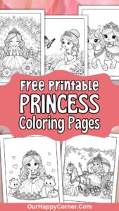 Princess Coloring Pages Free Printables - Our Happy Corner