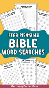 Bible Word Search Puzzles Free Printables - Our Happy Corner