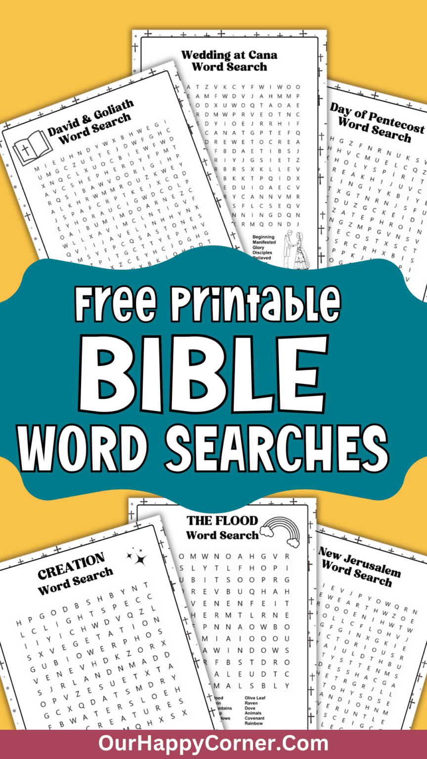 Bible Word Search Puzzles Free Printables - Our Happy Corner