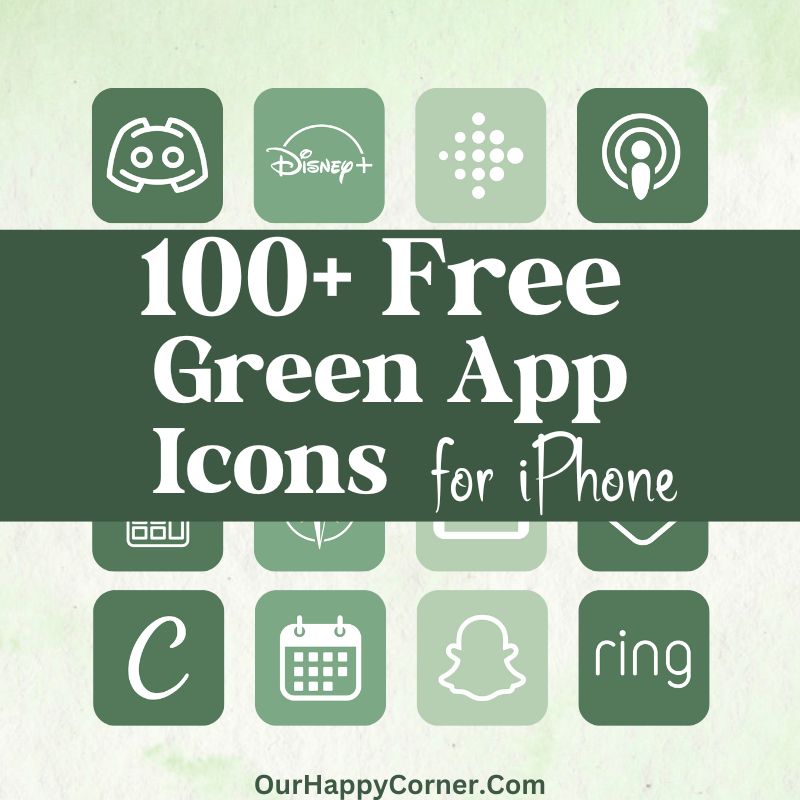100 Green App Icons For Your iPhone - Our Happy Corner