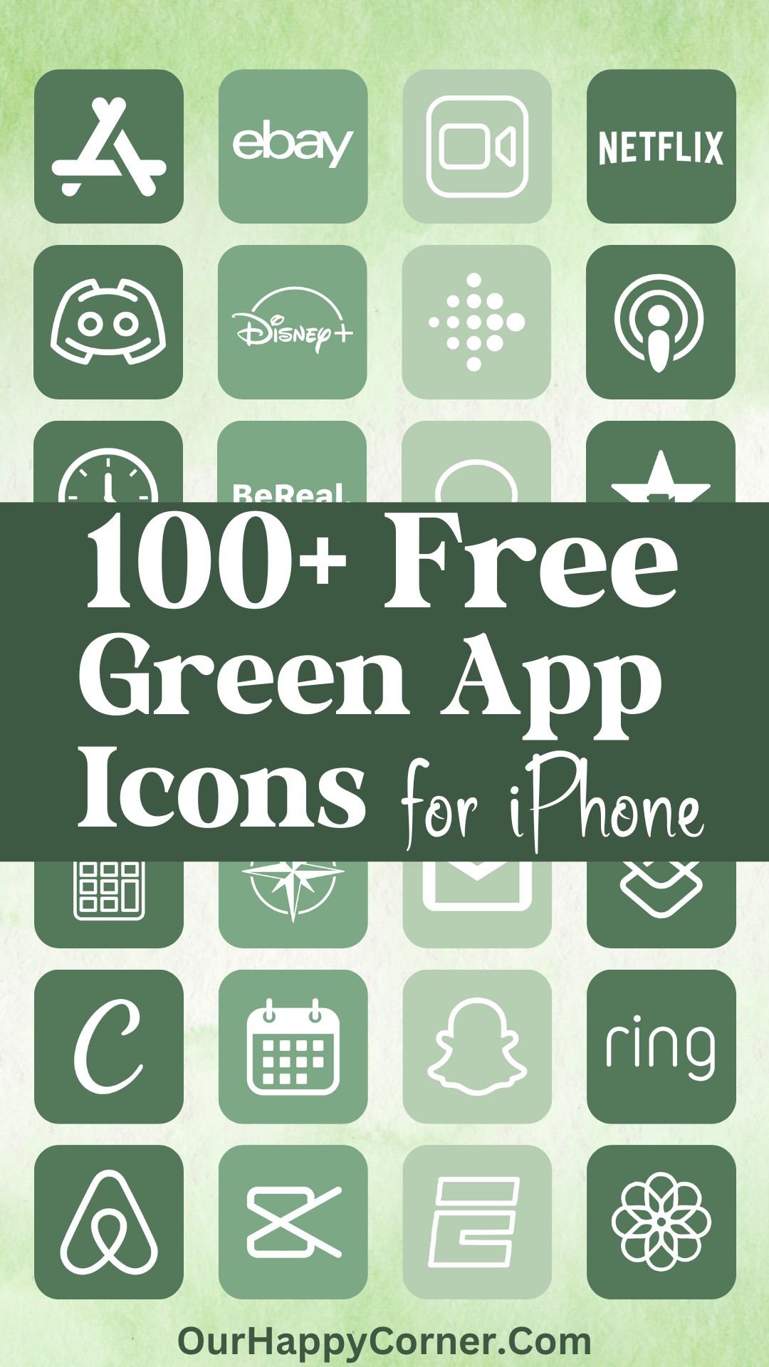 100 Green App Icons For Your iPhone - Our Happy Corner