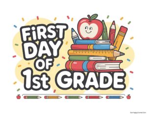 First Day of School Signs Free Printables - Our Happy Corner