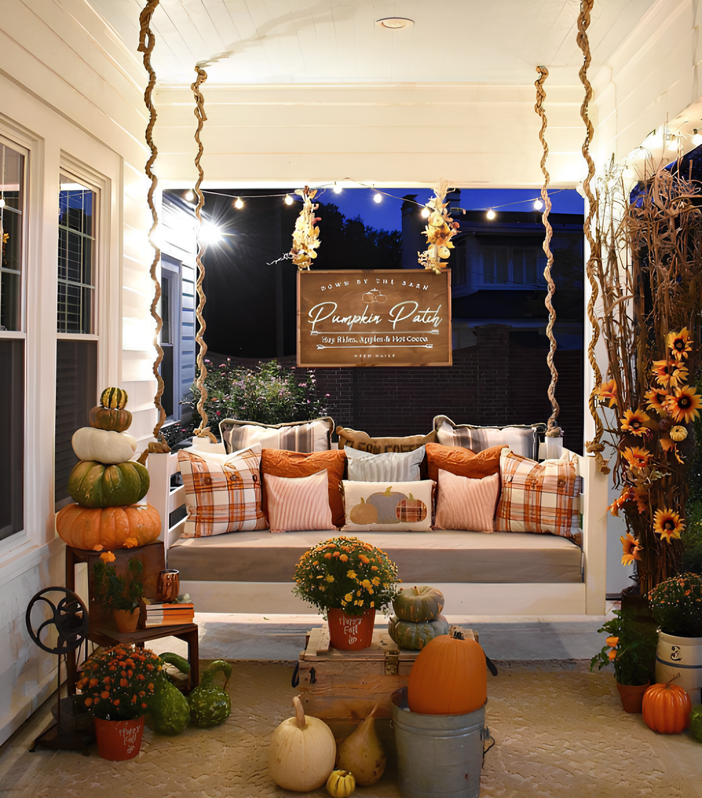 Cozy and Inviting Fall Front Porch Decor Ideas - Our Happy Corner