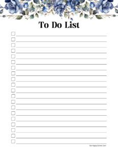 To-Do List Free Printable - Our Happy Corner