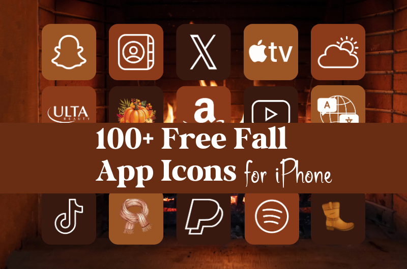 100 Free Fall App Icons For Your iPhone - Our Happy Corner
