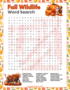 Free Printable Fall Word Search Puzzles - Our Happy Corner