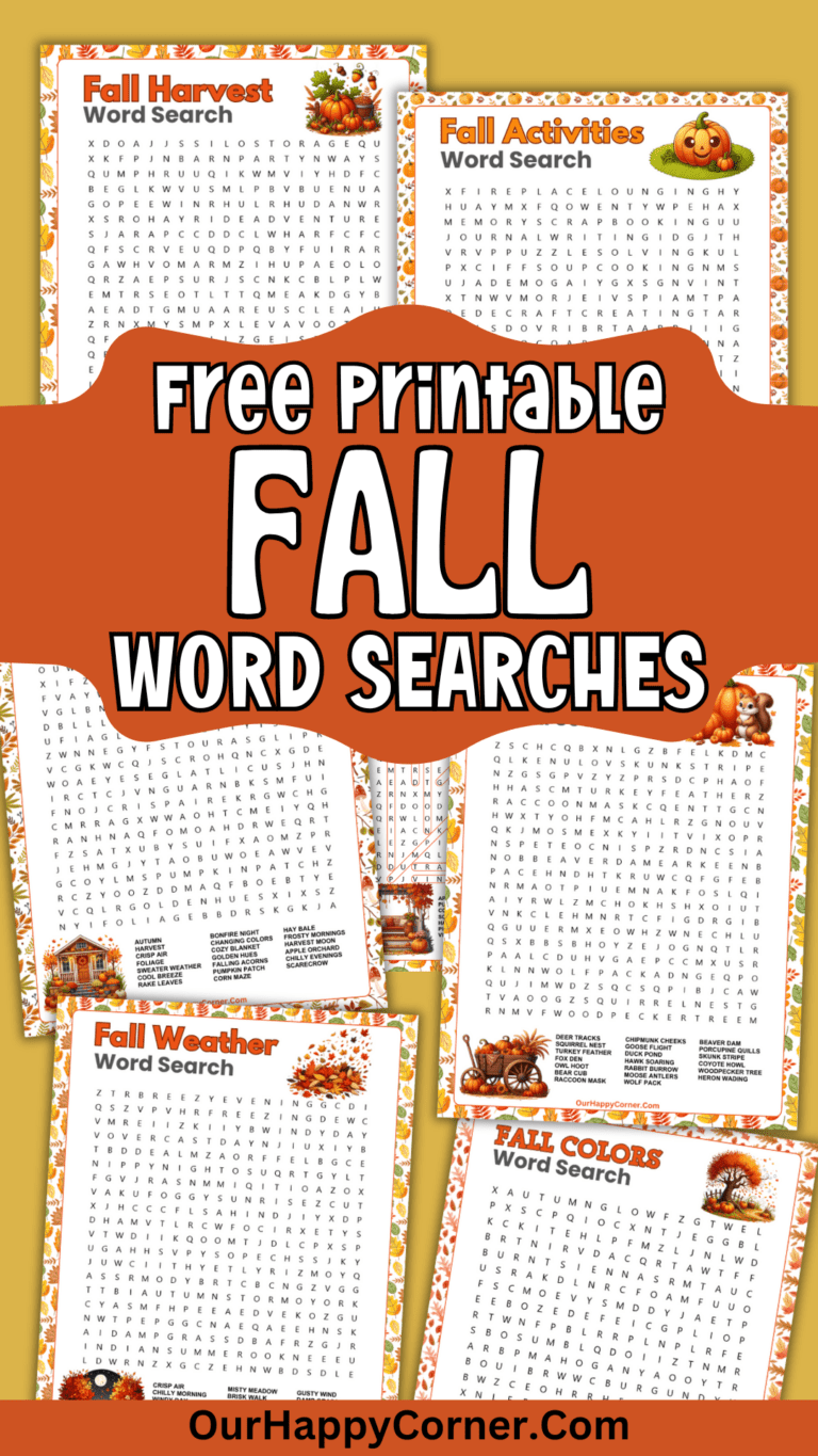 Free Fall Scavenger Hunt Printable - Our Happy Corner