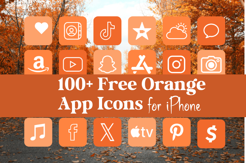 100 Free Orange App Icons For Your iPhone - Our Happy Corner