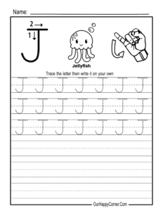 Alphabet Tracing Worksheets Free Printables - Our Happy Corner