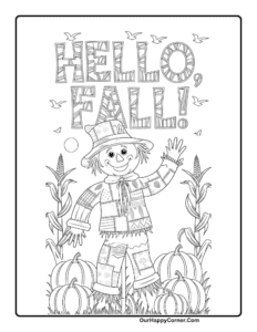 Free Fall Coloring Pages to Celebrate the Season - Our Happy Corner