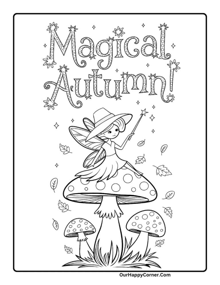 Free Fall Coloring Pages to Celebrate the Season - Our Happy Corner