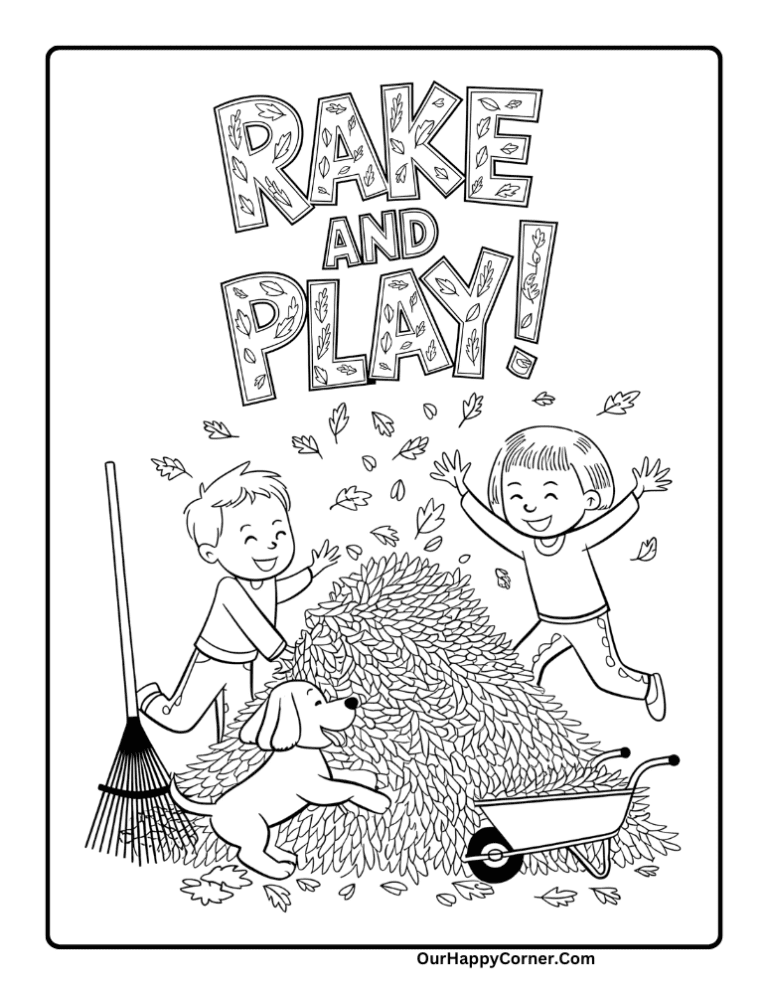 Free Fall Coloring Pages to Celebrate the Season - Our Happy Corner