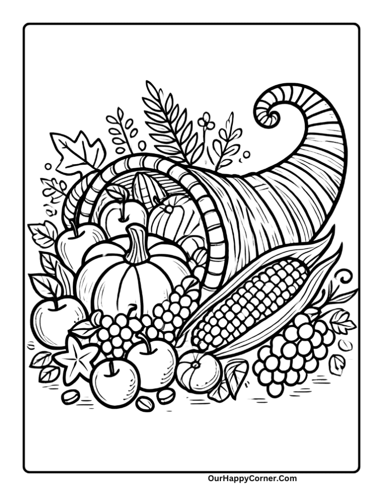 Free Fall Coloring Pages to Celebrate the Season - Our Happy Corner
