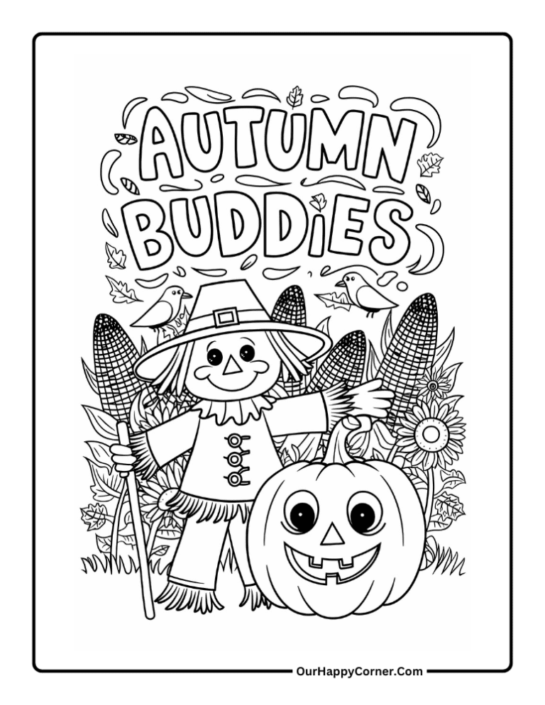 Free Pumpkin Coloring Pages for a Fun-Filled Fall - Our Happy Corner