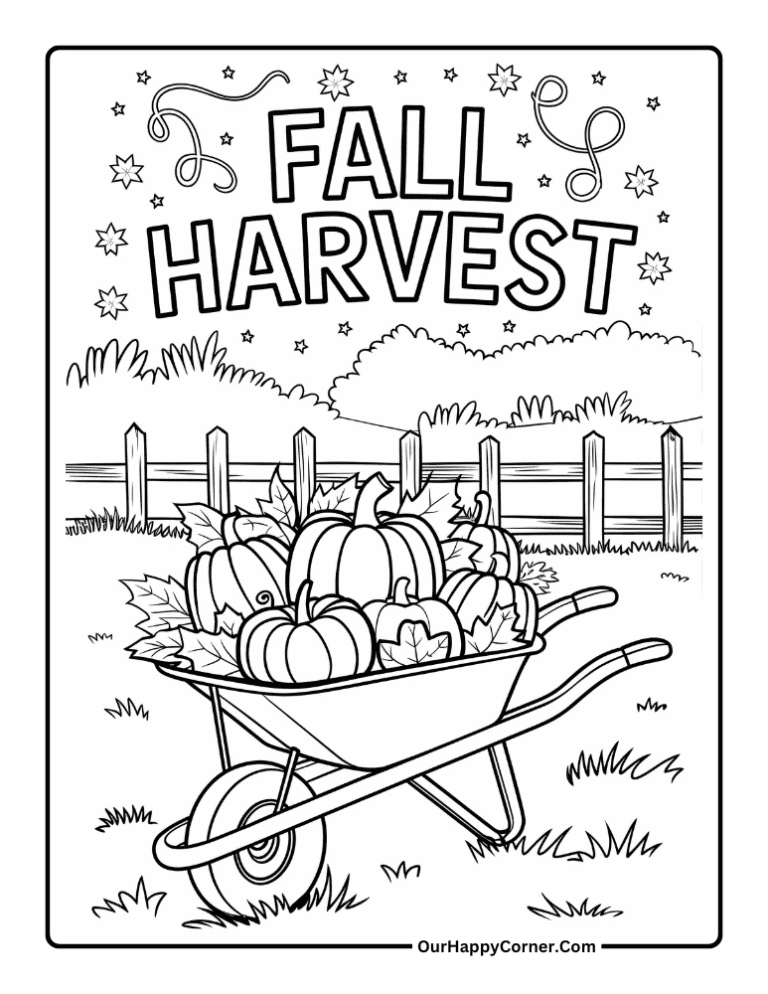 Free Pumpkin Coloring Pages for a Fun-Filled Fall - Our Happy Corner