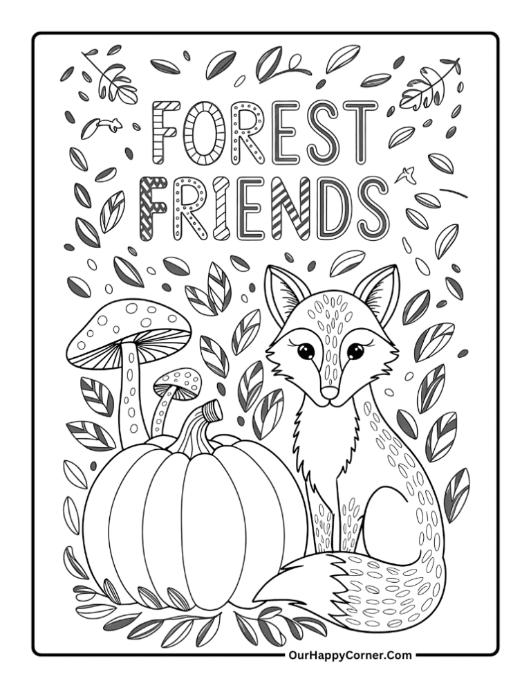Free Pumpkin Coloring Pages for a Fun-Filled Fall - Our Happy Corner