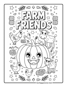 Free Pumpkin Coloring Pages for a Fun-Filled Fall - Our Happy Corner