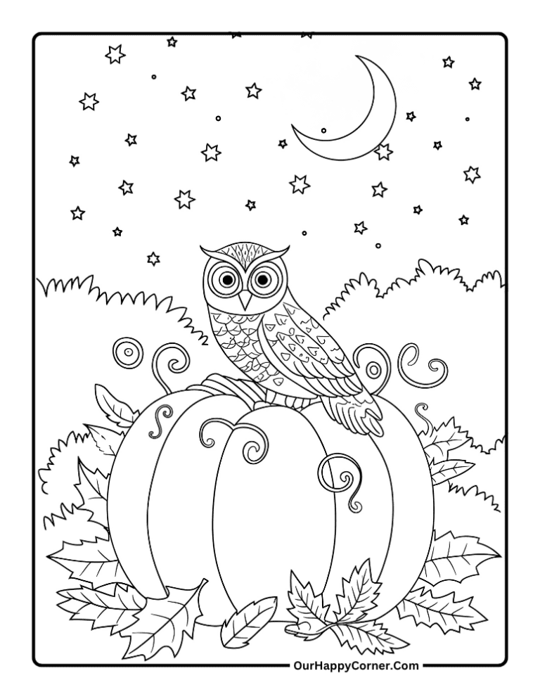 Free Pumpkin Coloring Pages for a Fun-Filled Fall - Our Happy Corner