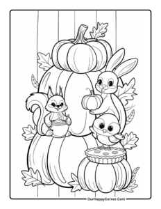 Free Pumpkin Coloring Pages for a Fun-Filled Fall - Our Happy Corner