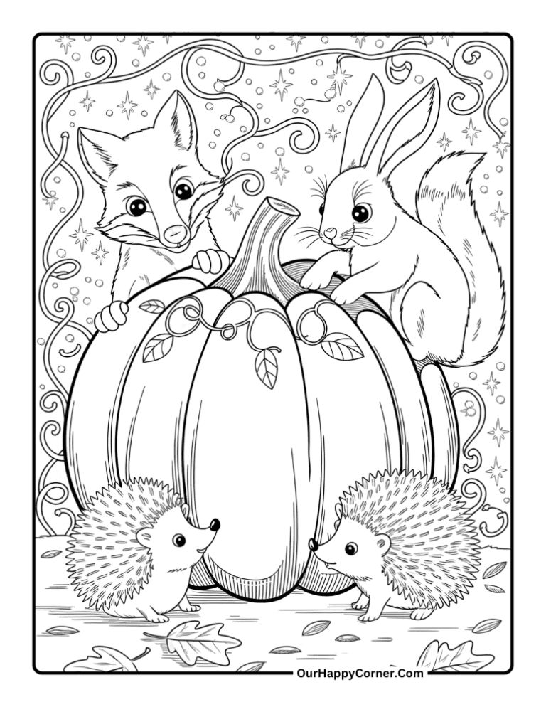 Free Pumpkin Coloring Pages for a Fun-Filled Fall - Our Happy Corner