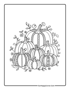 Free Pumpkin Coloring Pages for a Fun-Filled Fall - Our Happy Corner