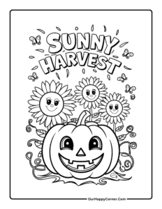 Free Pumpkin Coloring Pages for a Fun-Filled Fall - Our Happy Corner