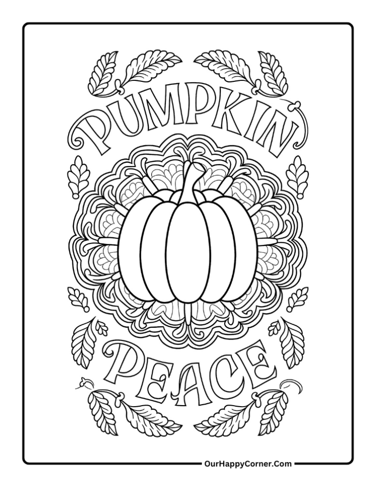 Free Pumpkin Coloring Pages for a Fun-Filled Fall - Our Happy Corner