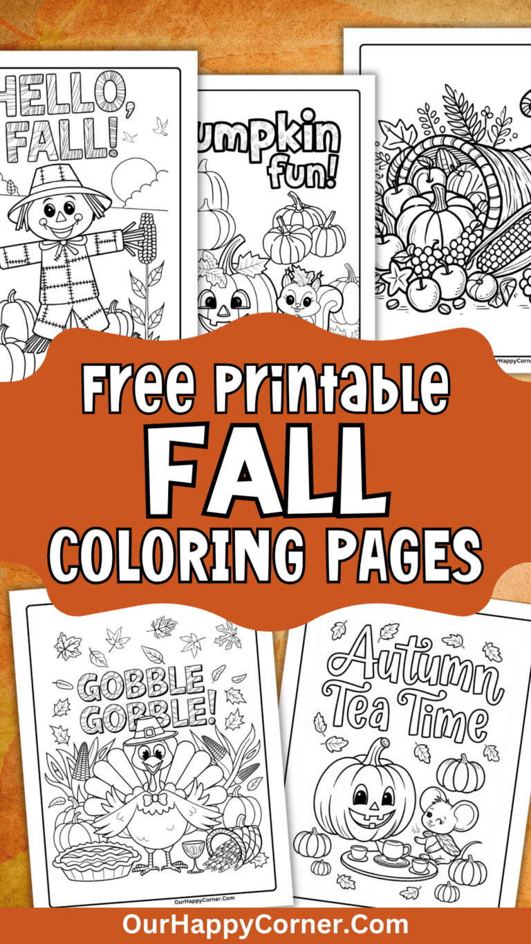 Free Fall Coloring Pages to Celebrate the Season - Our Happy Corner