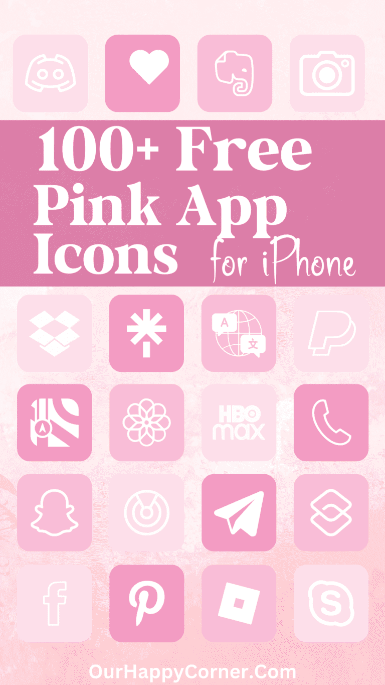 100 Free Pink App Icons For Your iPhone - Our Happy Corner