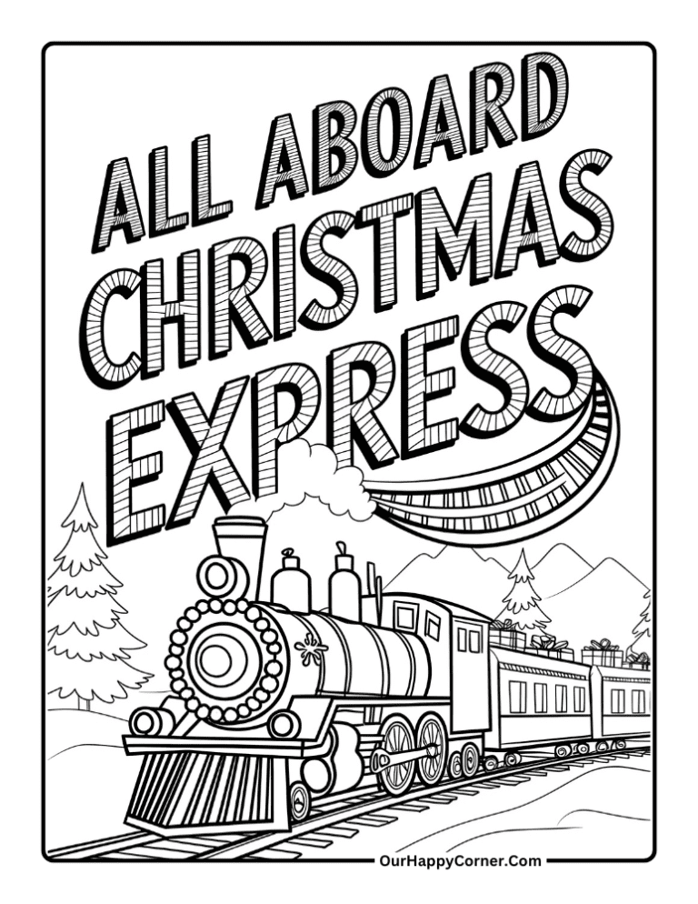 Free Christmas Coloring Pages for Kids - Our Happy Corner