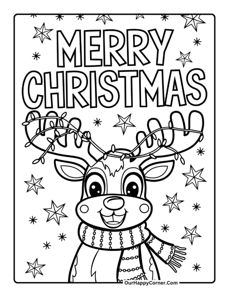 Free Christmas Coloring Pages for Kids - Our Happy Corner