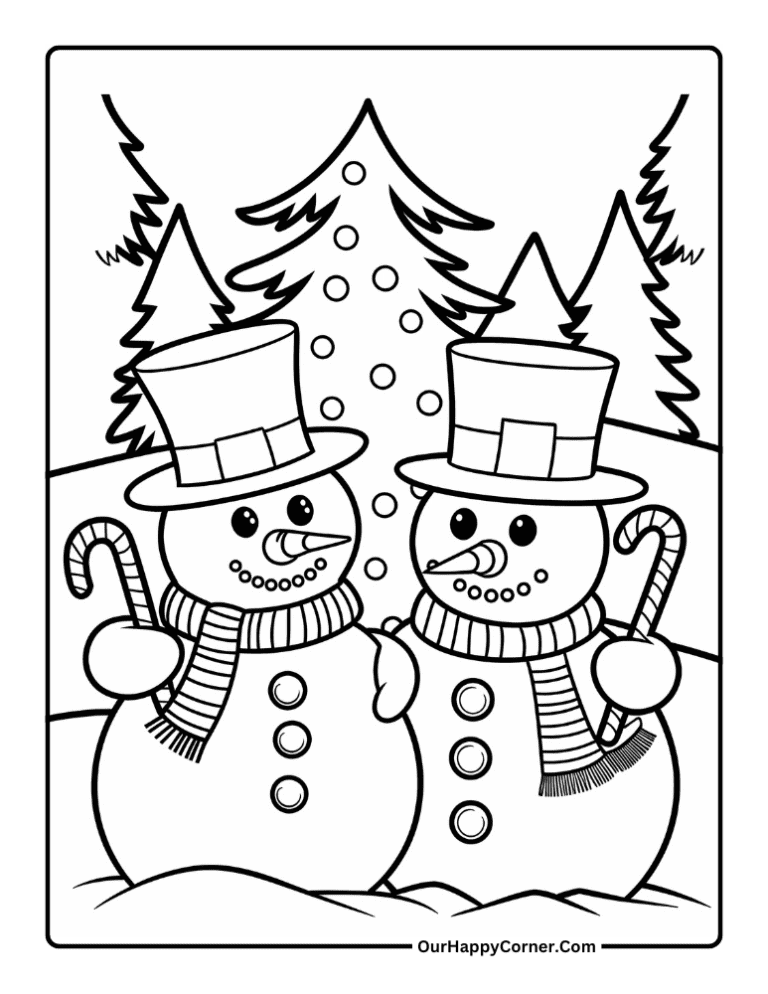 Free Christmas Coloring Pages for Kids - Our Happy Corner