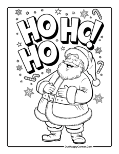 Free Christmas Coloring Pages for Kids - Our Happy Corner