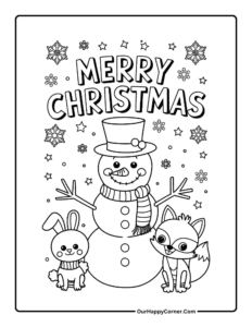 Free Christmas Coloring Pages for Kids - Our Happy Corner