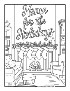 Free Christmas Coloring Pages for Kids - Our Happy Corner