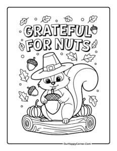 Thanksgiving Coloring Pages Free Printable - Our Happy Corner
