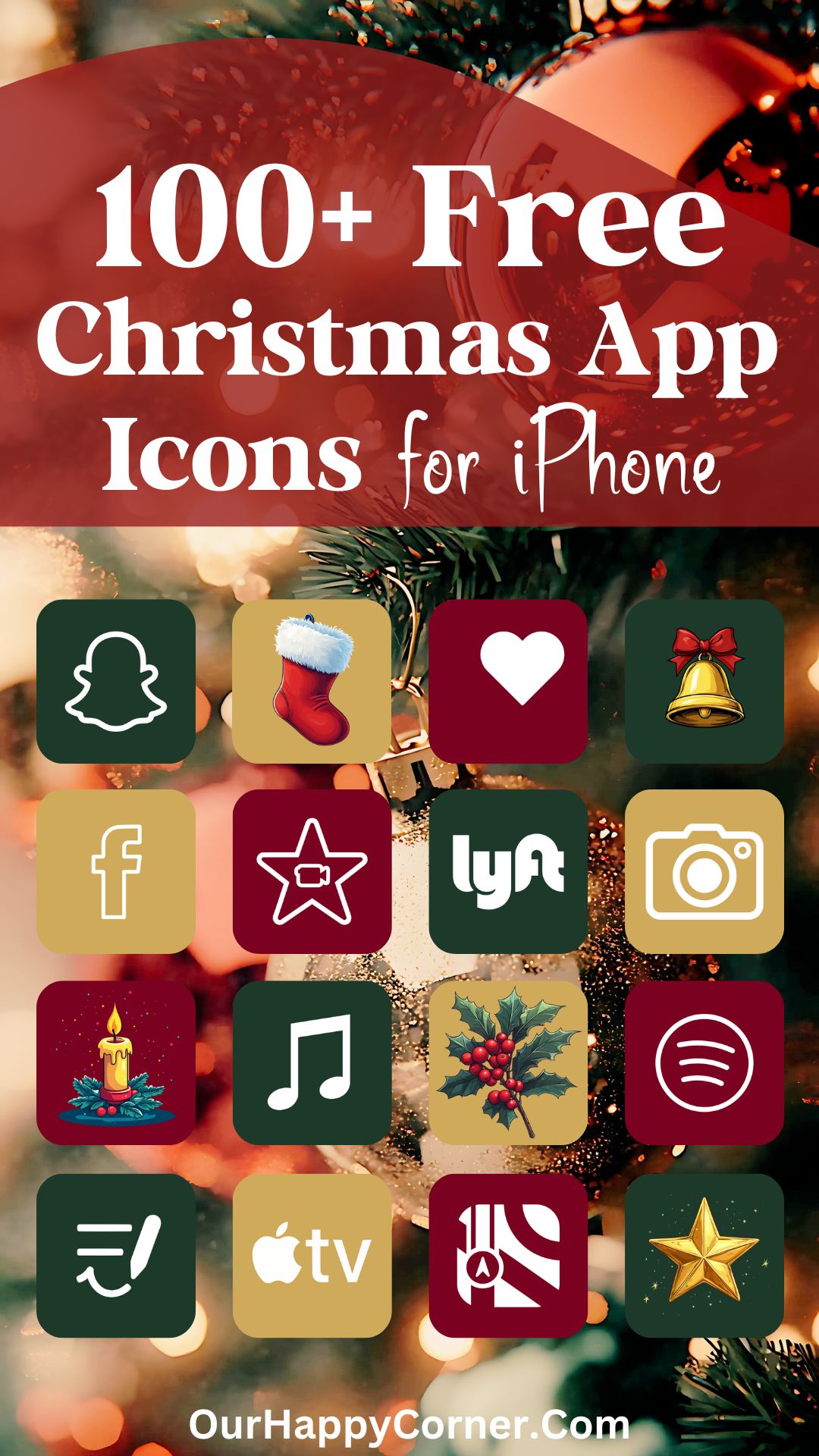 100 Free Christmas App Icons For Your iPhone - Our Happy Corner