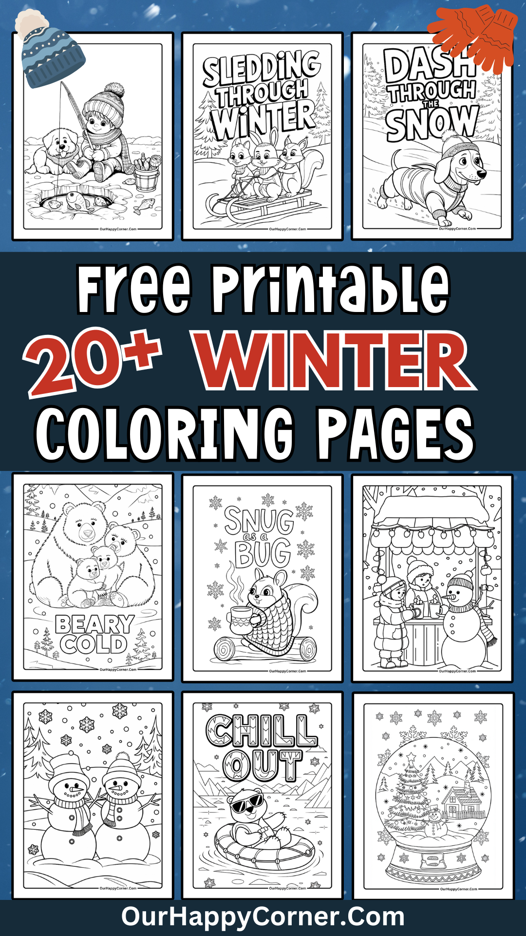 Winter Coloring Pages Free Printable - Our Happy Corner