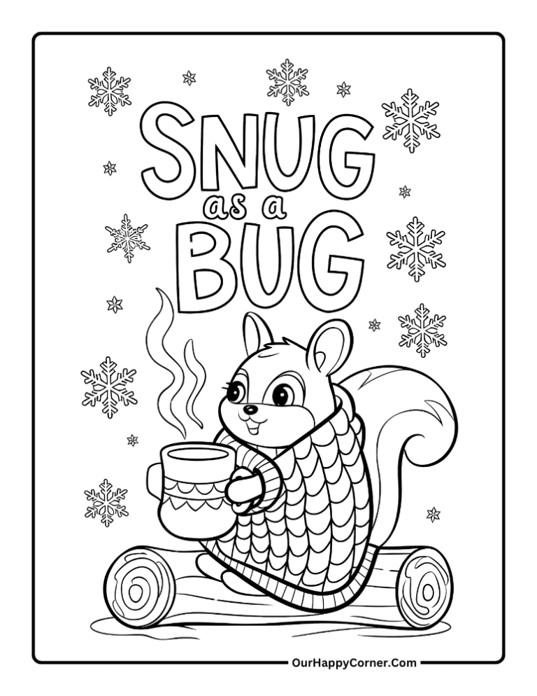 Winter Coloring Pages Free Printable - Our Happy Corner