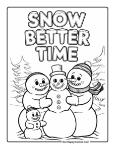 Winter Coloring Pages Free Printable - Our Happy Corner