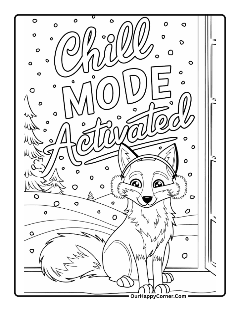 Winter Coloring Pages Free Printable - Our Happy Corner