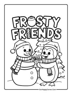 Winter Coloring Pages Free Printable - Our Happy Corner