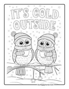 Winter Coloring Pages Free Printable - Our Happy Corner