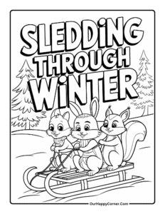 Winter Coloring Pages Free Printable - Our Happy Corner