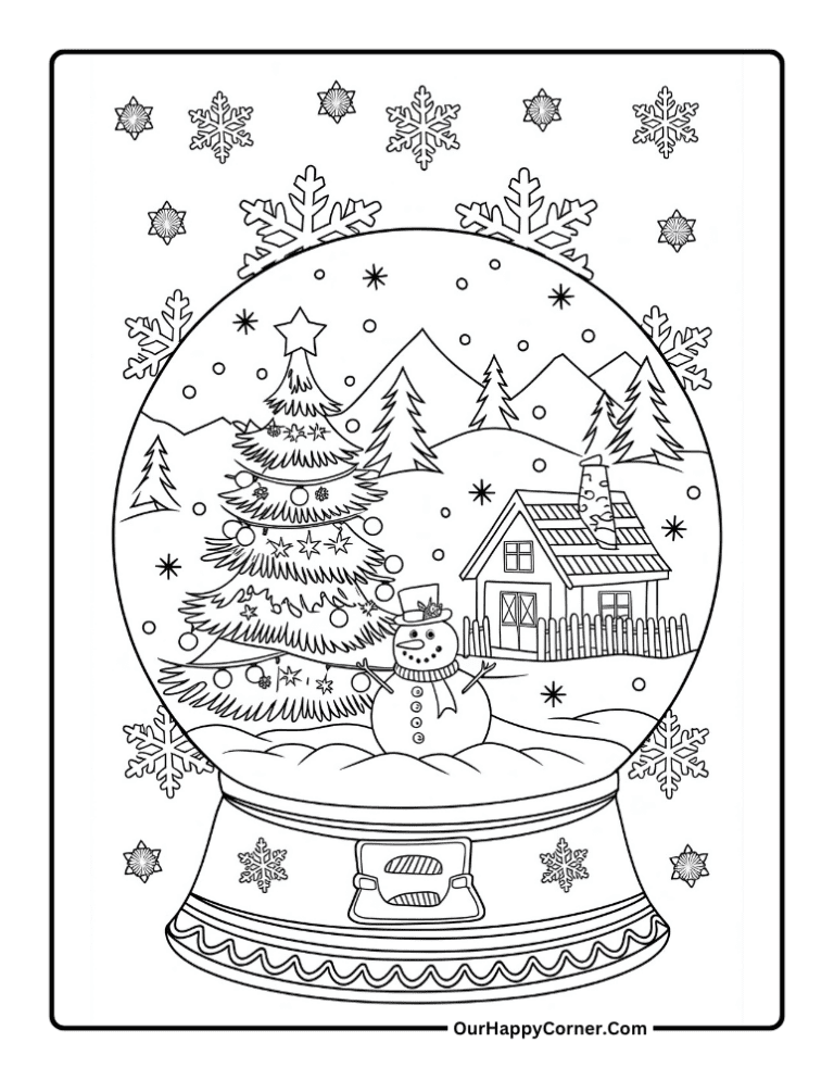 Winter Coloring Pages Free Printable - Our Happy Corner